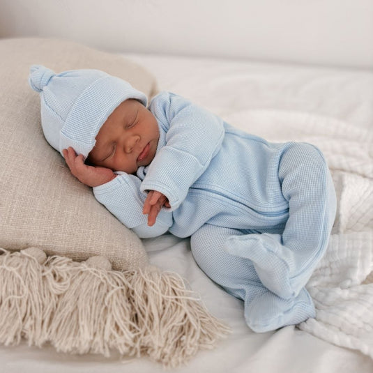 Newborn Boys Onesie - Baby Blue | 3 Little Crowns